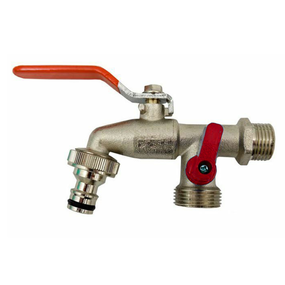 Faucet Brass 1/2'' Threaded Connection, Dual Outlet Spout ...