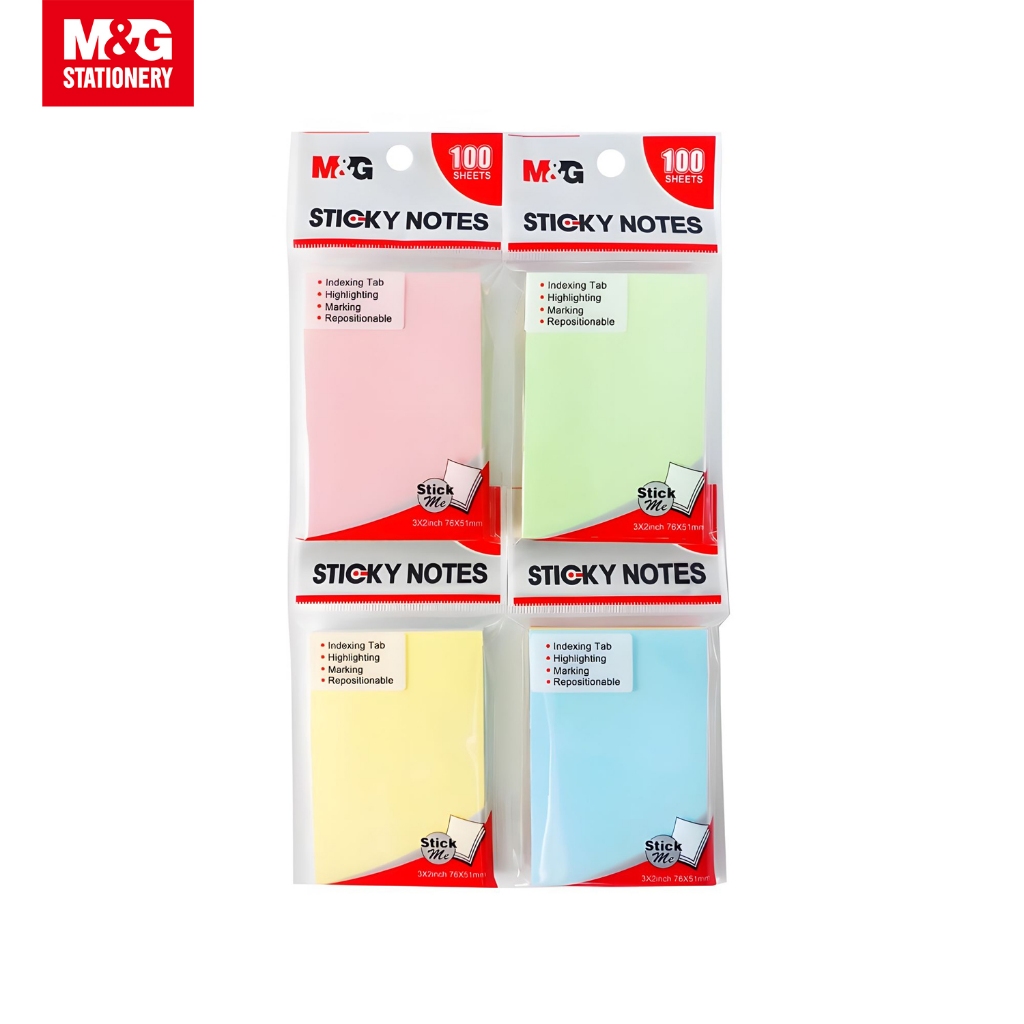 M&G Colorful Sticky Notes 100 Sheets | Shopee Philippines