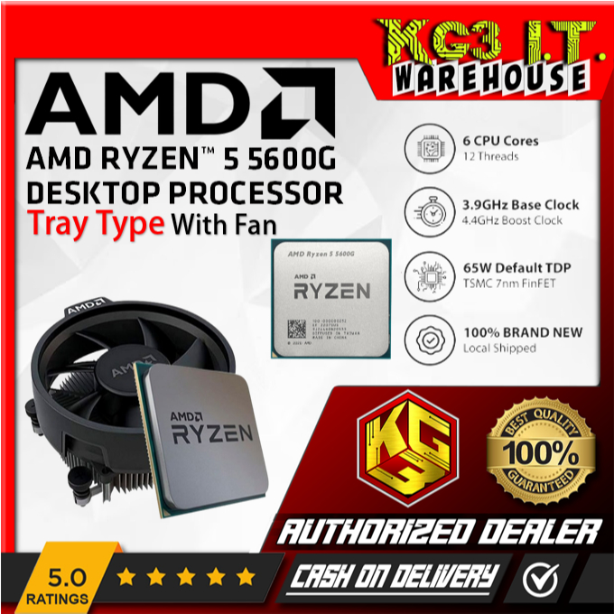 AMD RYZEN 5 5600G 6Cores 12Threads 3.9Ghz AMD Processor ( NOTE THIS ...