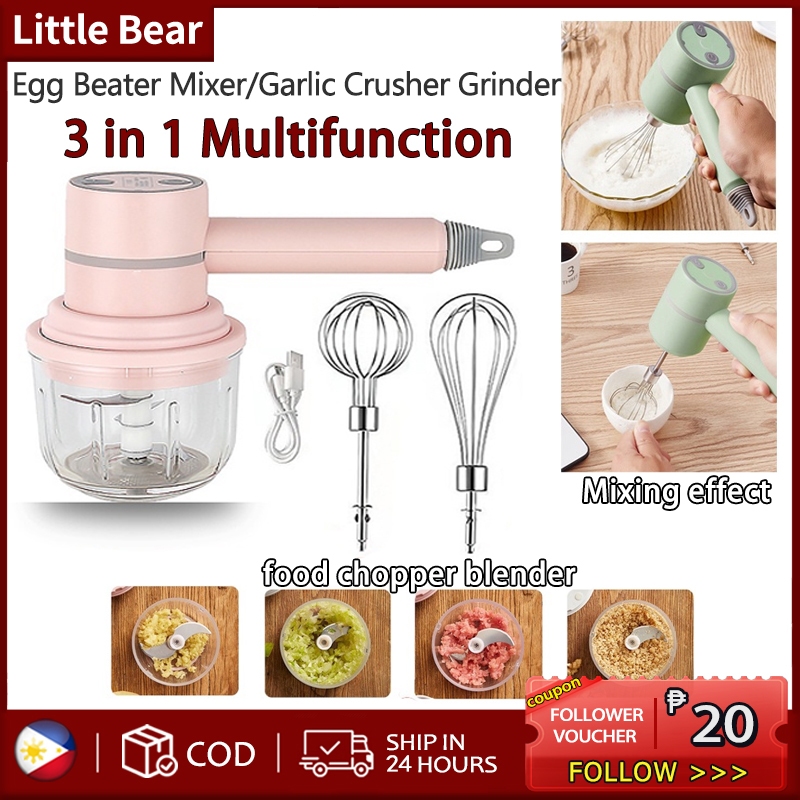 3 IN 1 Food Processor Electric Mixer For Baking Electric Egg Beater ...