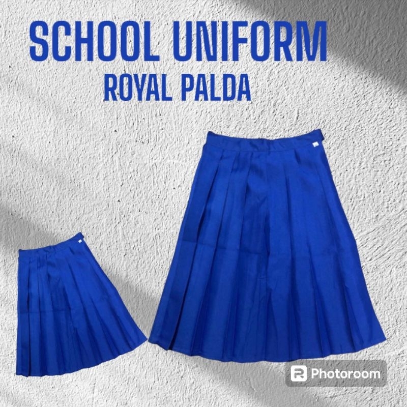 RED/ROYAL BLUE PALDA SCHOOL UNIFORM PALDA/PLEATED SKIRT UNIFORM/KIDS ...