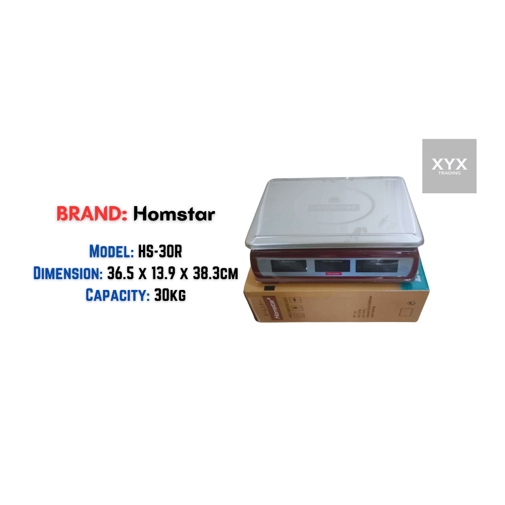Homstar HS-30R / HE-30S Price Computing Scale (30kg) | Shopee Philippines