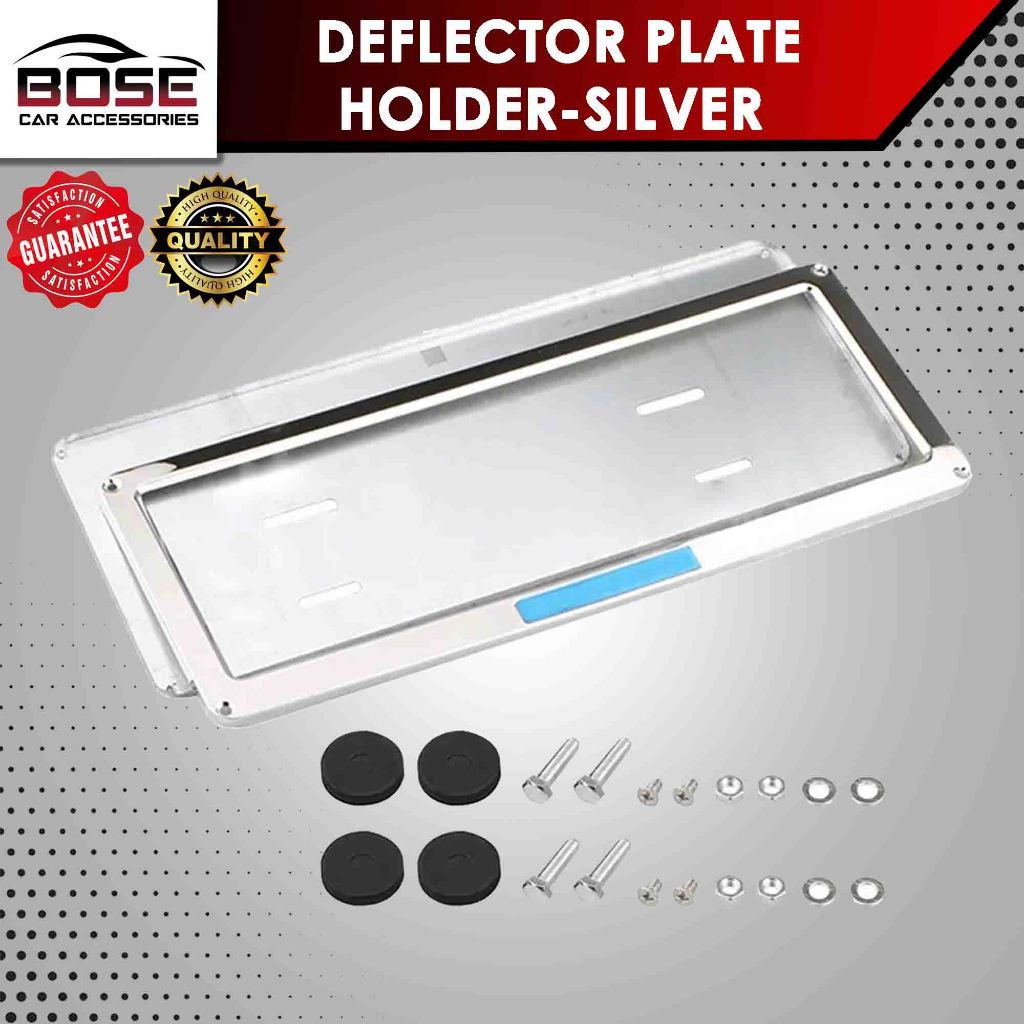 Universal Car Number Plate Holder Light Black / Deflector Plate Holder ...