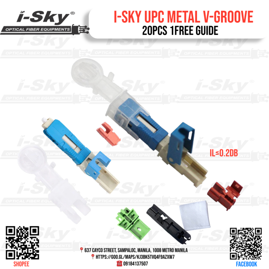 i-Sky SC UPC FAST CONNECT Metal V-groove reusable up to 10x SC ...