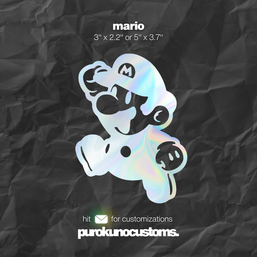 MARIO - SUPER MARIO CAR & MOTORCYCLE VINYL DECAL STICKER SERIES - POWER ...