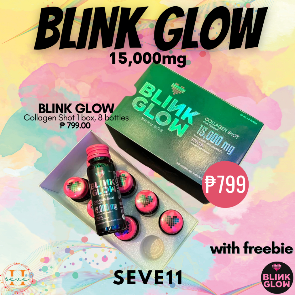 Blink Glow - Collagen Shot 15,000mg 8 bottles x 50ml, P799 | Shopee ...