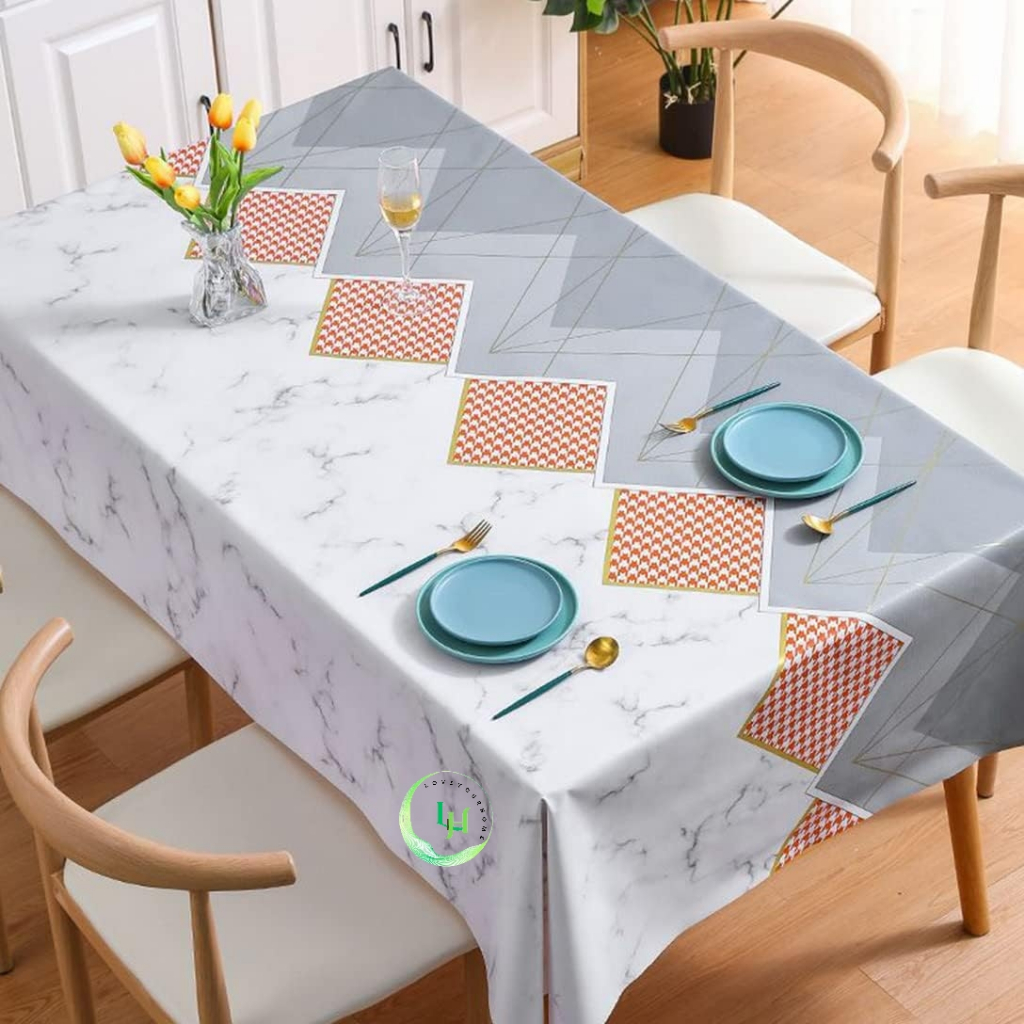 LYH GRAY MANTEL Waterproof & oil-proof tablecloth coffee table placemat ...