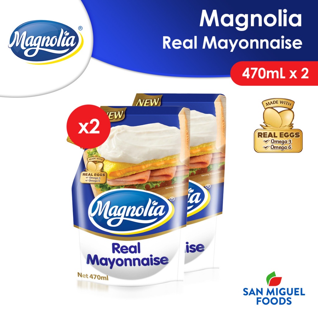 MAGNOLIA Real Mayonnaise 470ML Made with Real Eggs, with Omega 3 and 6 ...