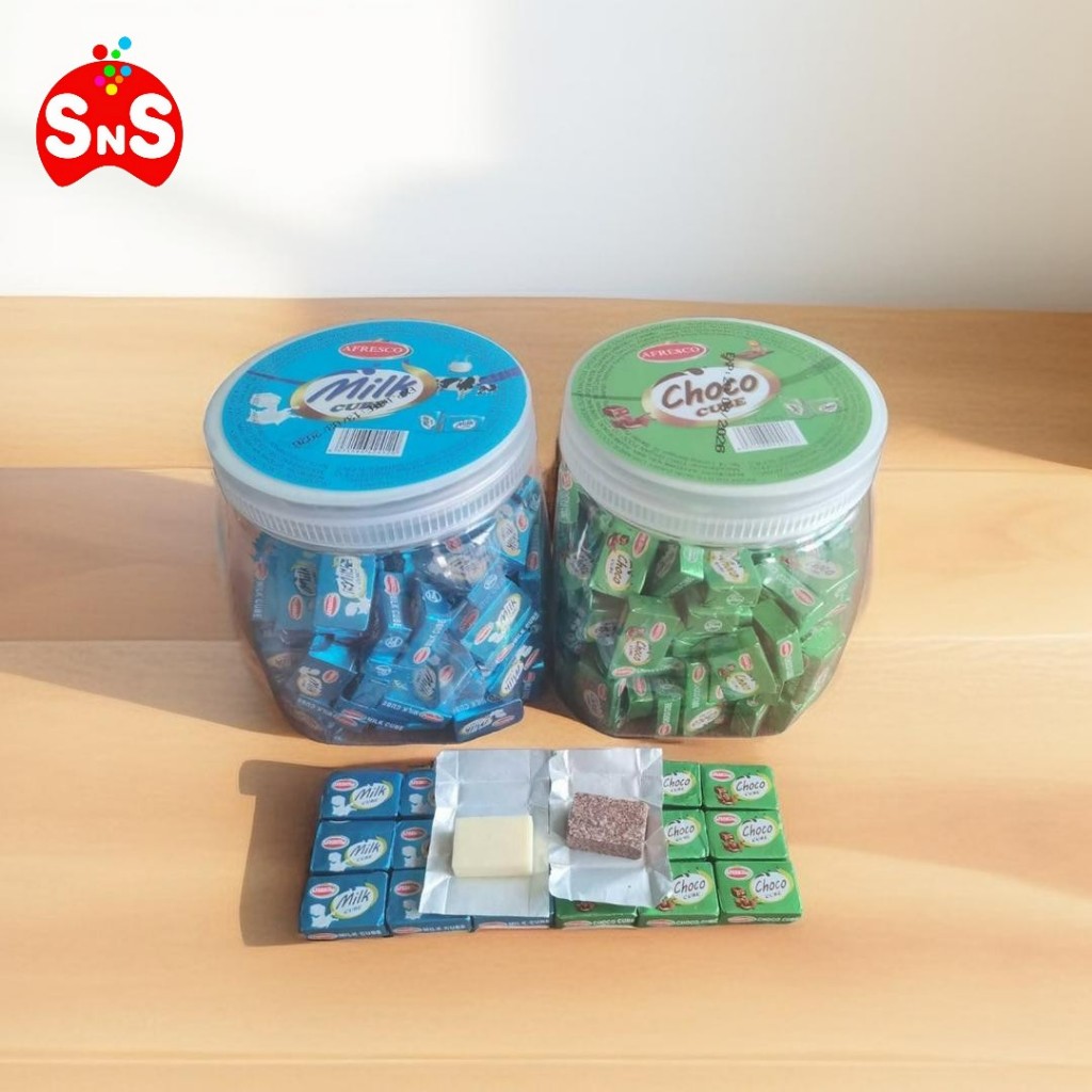 SnS Afresco Choco and Milk Cube (4g×±120PCS) | Shopee Philippines