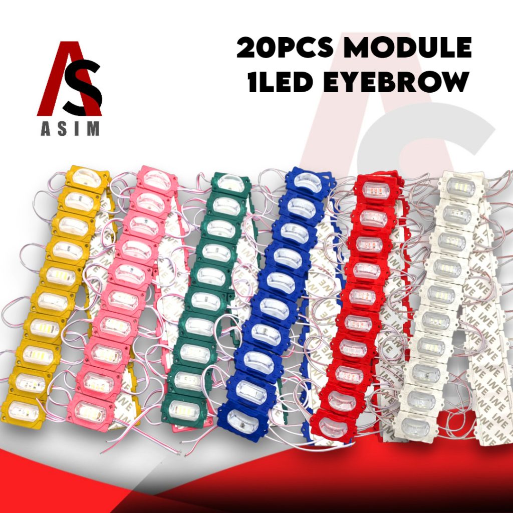 ASIM MOTORCYCLE 20PCS MODULE 1LED EYEBROW LIGHTS WATERPROOF UNIVERSAL ...