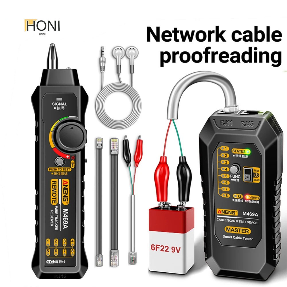 HONI Wire Tester Network Cable Tester RJ45 RJ11 LAN Cable Ethernet ...