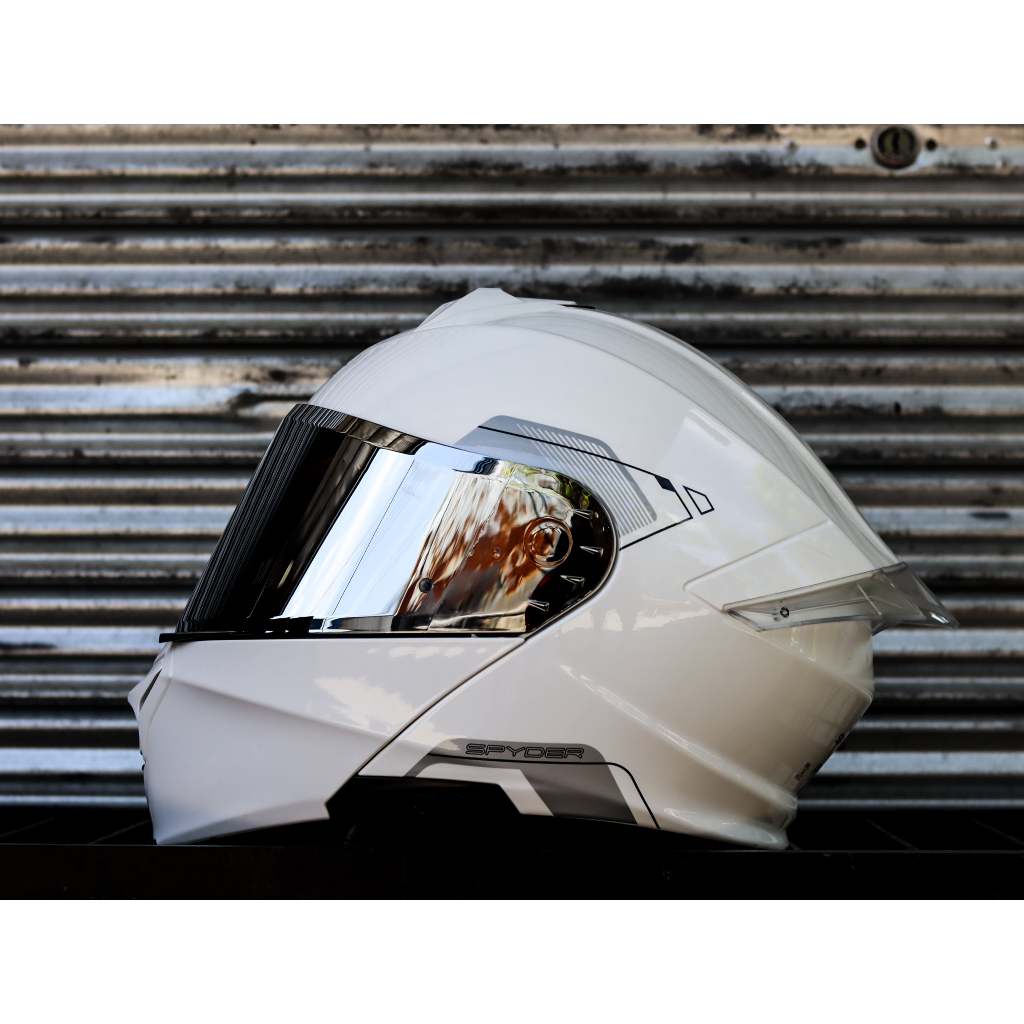 SPYDER HELMET FORCE+ PD 1001 SS ARTIC WHITE V2 MODULAR WITH FREE CLEAR ...