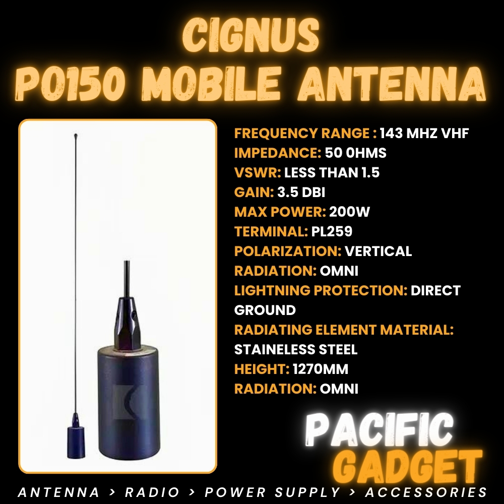 Cignus PO150 Mobile Antenna 143Mhz VHF | Shopee Philippines