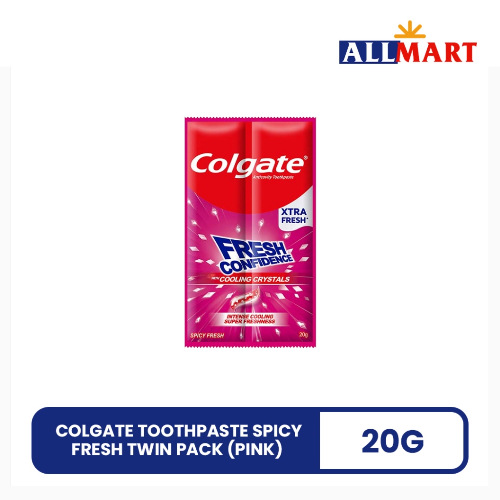 Colgate Toothpaste Spicy Fresh Twin Pack (Pink) 20g | Shopee Philippines