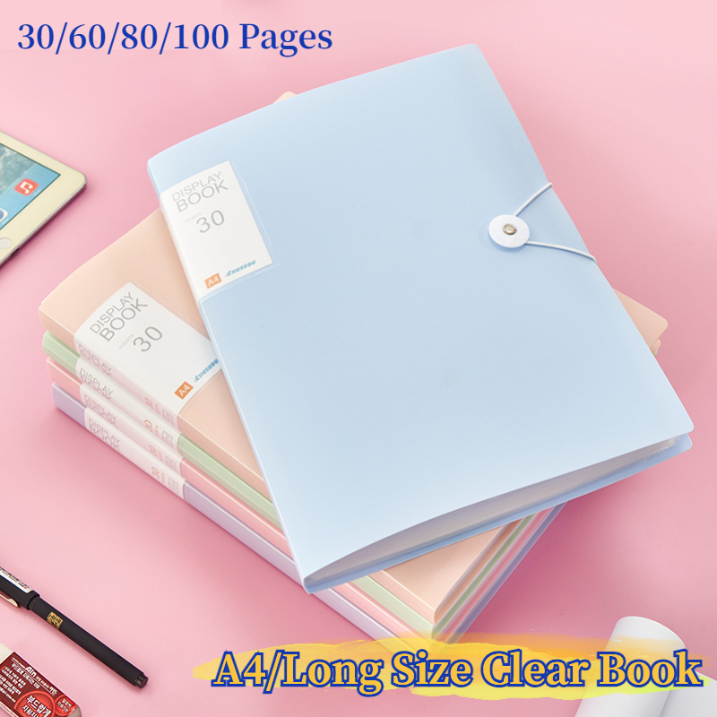 Clear Book Long/A4 Folder File Organizer Clear Folder Presentation Book ...