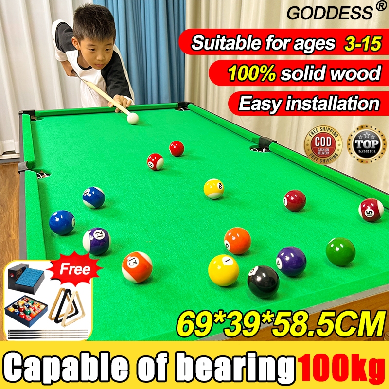 【Easy installation】Mini billiard Table for Kids wooden with tall feet ...