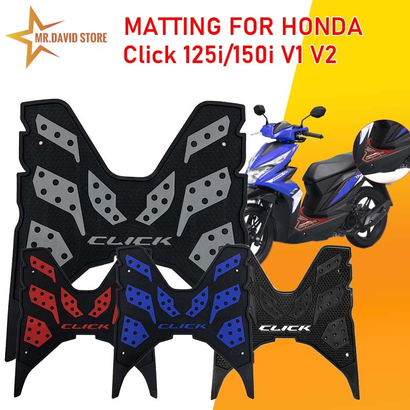 HONDA CLICK 125i /150i Footboard Rubber Matting With Bolts For CLICK V1 ...
