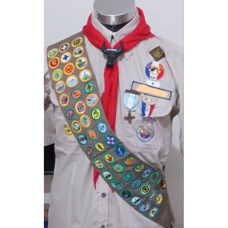OFFICIAL Scout Brown Merit Badge Sash | Shopee Philippines