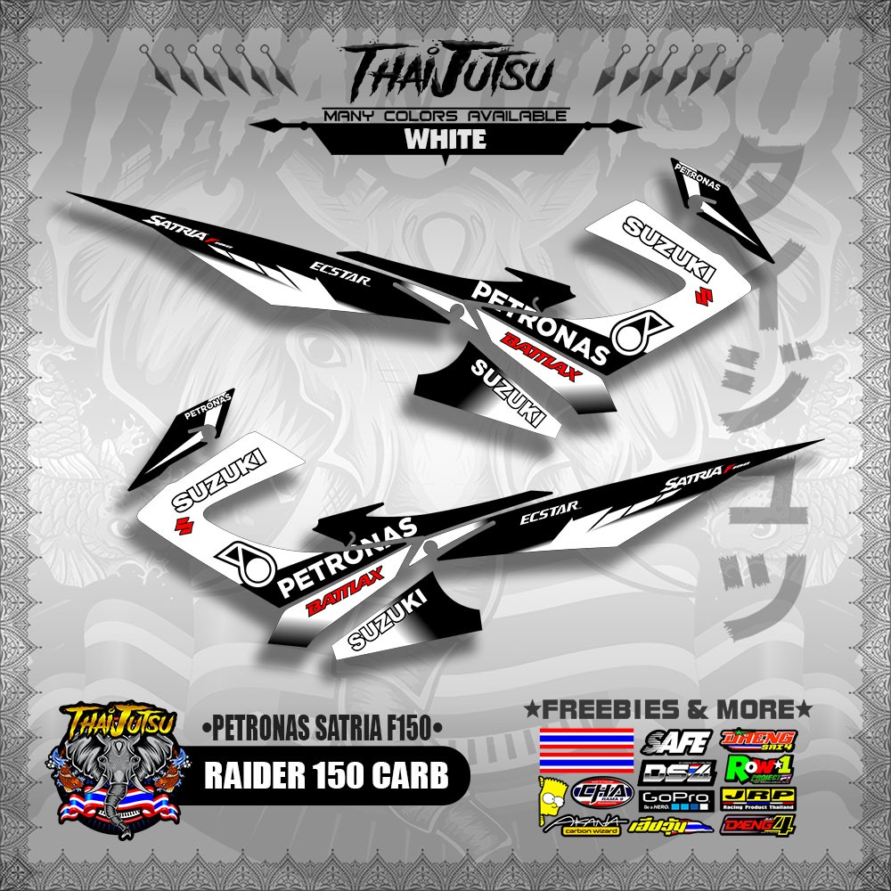 RAIDER 150 CARB DECALS ( PETRONAS SATRIA F150 )【ThaijutsuStickers ...