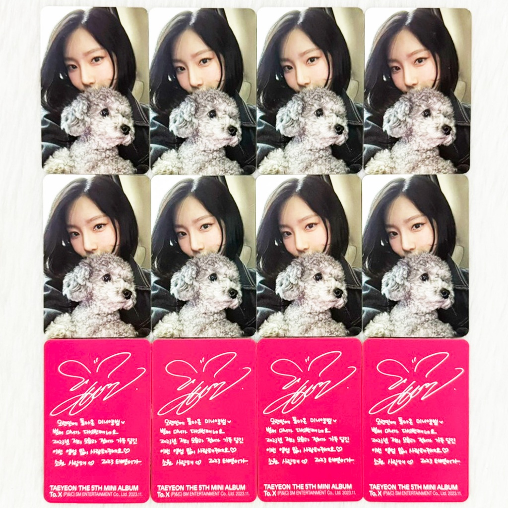 Taeyeon To. X Myself Album Photocard TAEYEON ZERO ZeroTaeng Dog [ONHAND ...