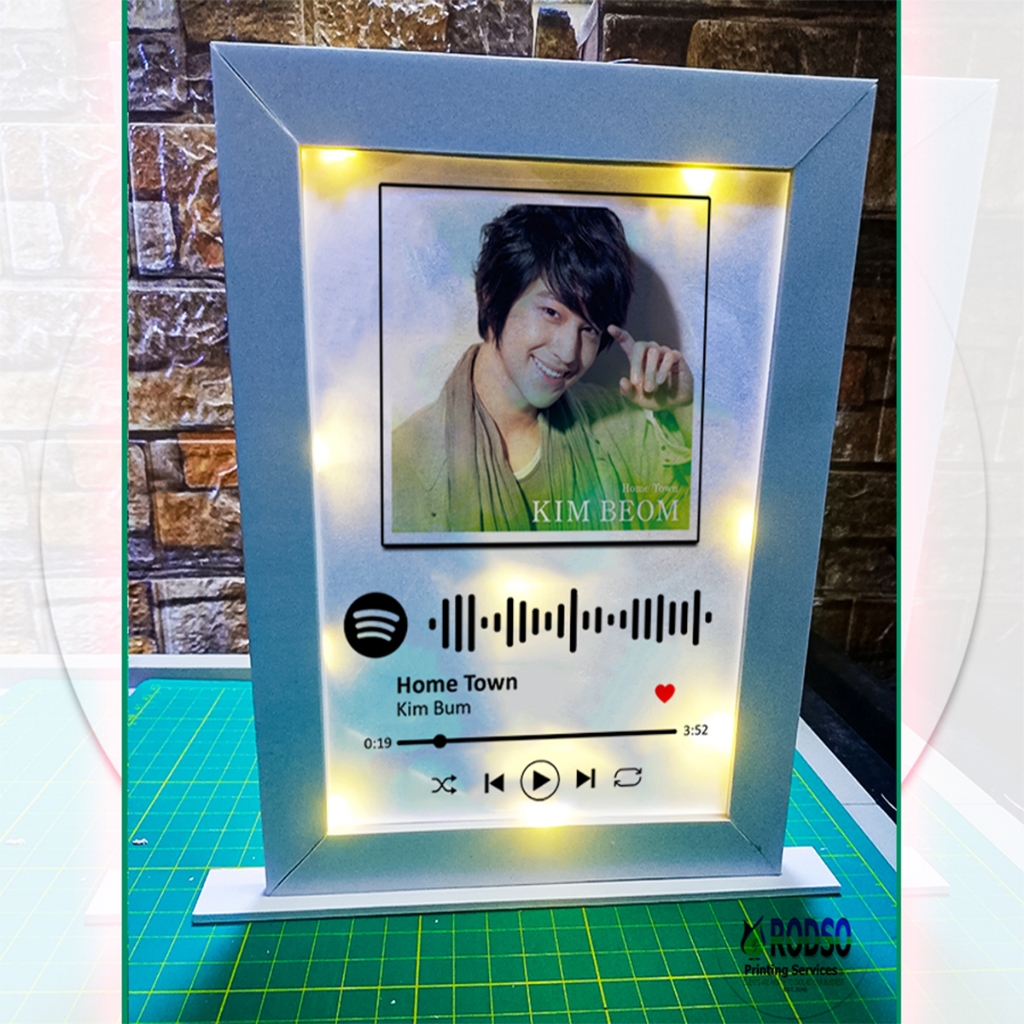 Spotify Frame Customized Decor Photo (scannable code with Light ...