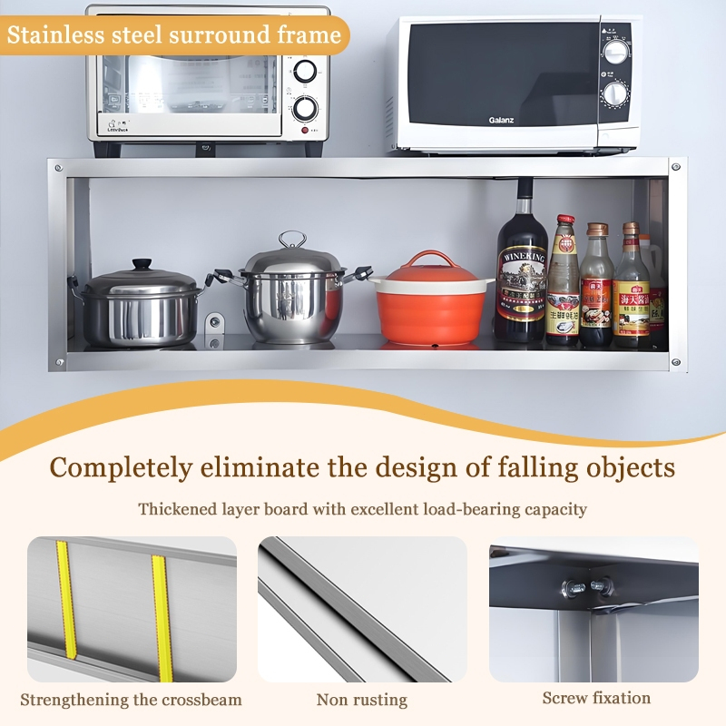 kitchen organizer storage rack stainless steel wall rack kitchen wall ...