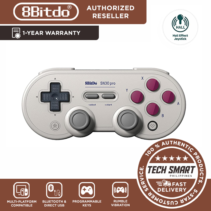8Bitdo SN30 Pro, Hall Effect Joystick Update, Wireless Bluetooth ...