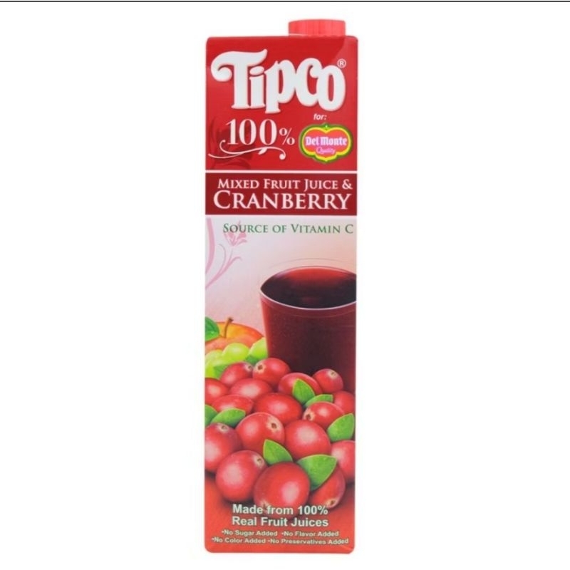 Tipco Mixed Fruit Juice Cranberry 1 Liter Del Monte 1L | Shopee Philippines