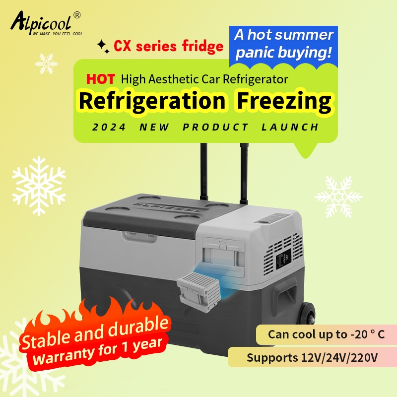 Alpicool CX Portable Fridge Freezer Compressor Refrigerator with Wheel ...