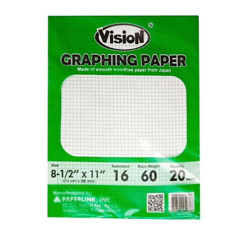 VISION GRAPHING PAPER 20 SHEETS/PACK | Shopee Philippines