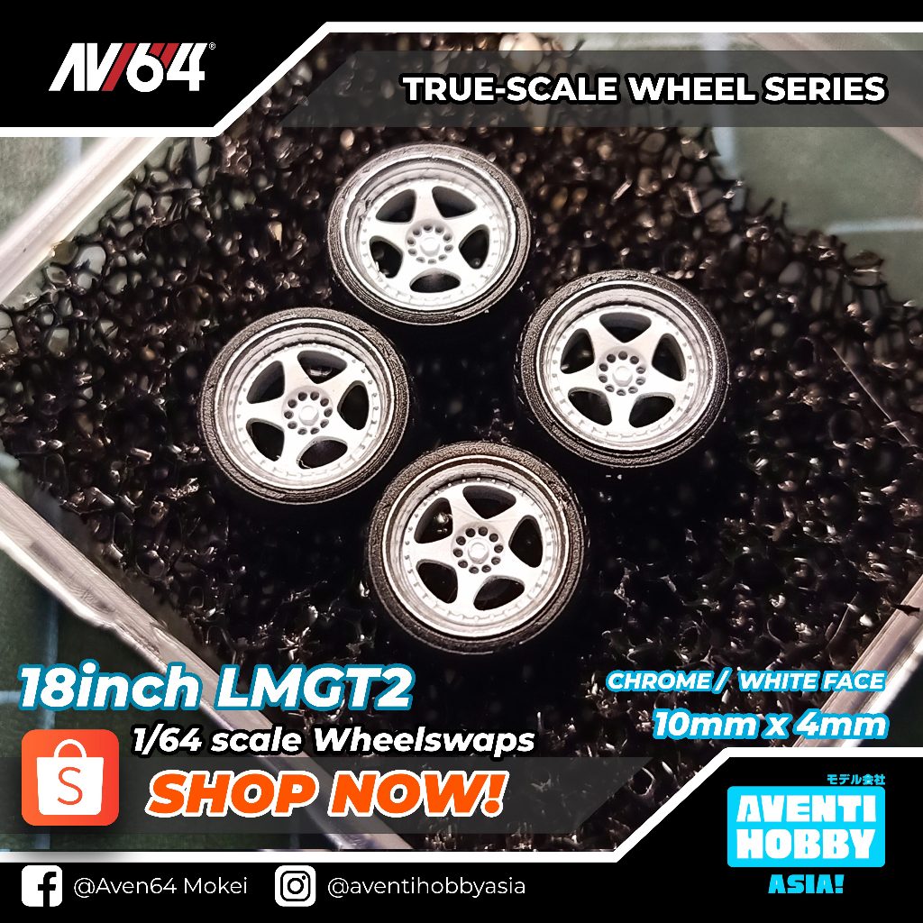 1/64 Wheelswap LMGT2 CHROME / WHITE ( 10mm x 4mm ) | Shopee Philippines