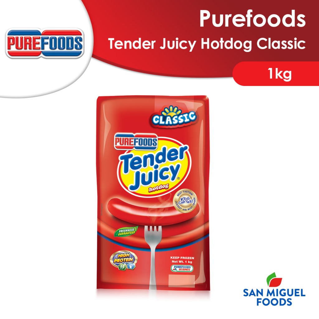 Purefoods Tender Juicy Hotdog Classic 1KG | Shopee Philippines