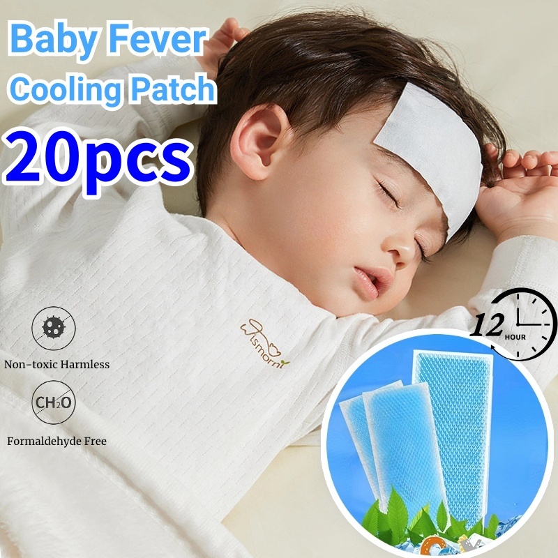 20 Pcs Baby Cool Fever Cooling Patch Summer Physical Cooling Ice Cool ...