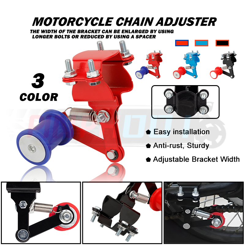 Universal Motorcycle Chain Adjuster 3 Colors Chain Tensioner Roller ...