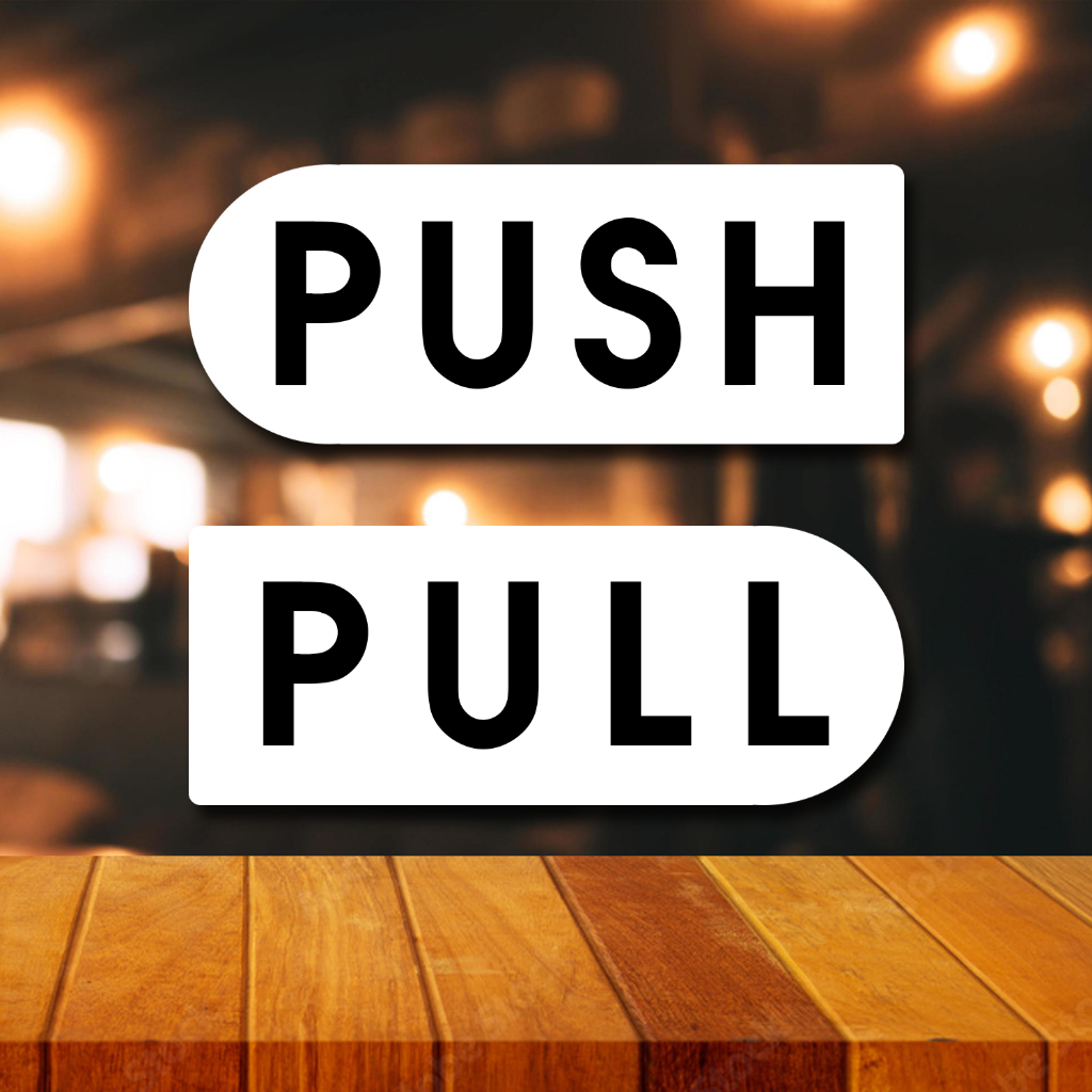 Push Pull Acrylic Sign Door Door Sign Board 3mm Acrylic | Shopee ...