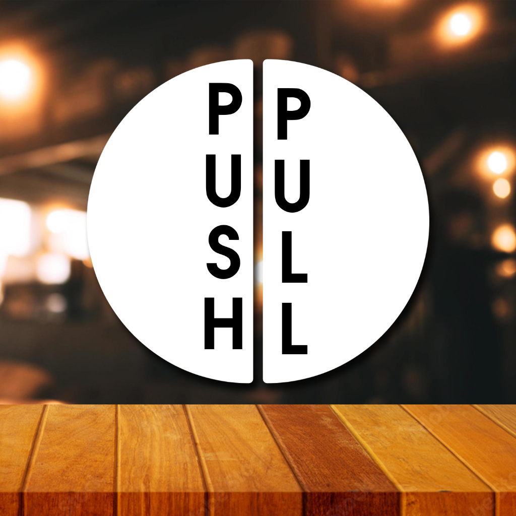 Push Pull Acrylic Sign Door Door Sign Board 3mm Acrylic | Shopee ...