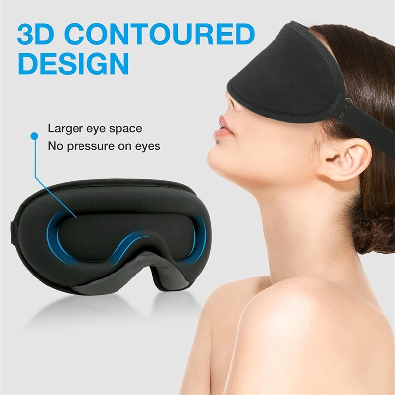 3D Sleep Mask Large Room for Eyes lash Blindfold Eyeshade Blackout ...