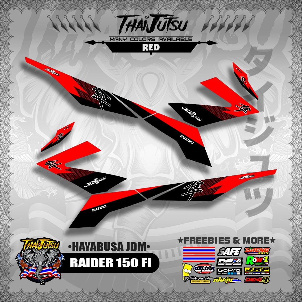 RAIDER 150 FI DECALS ( HAYABUSA JDM )【ThaijutsuStickers】 | Shopee ...