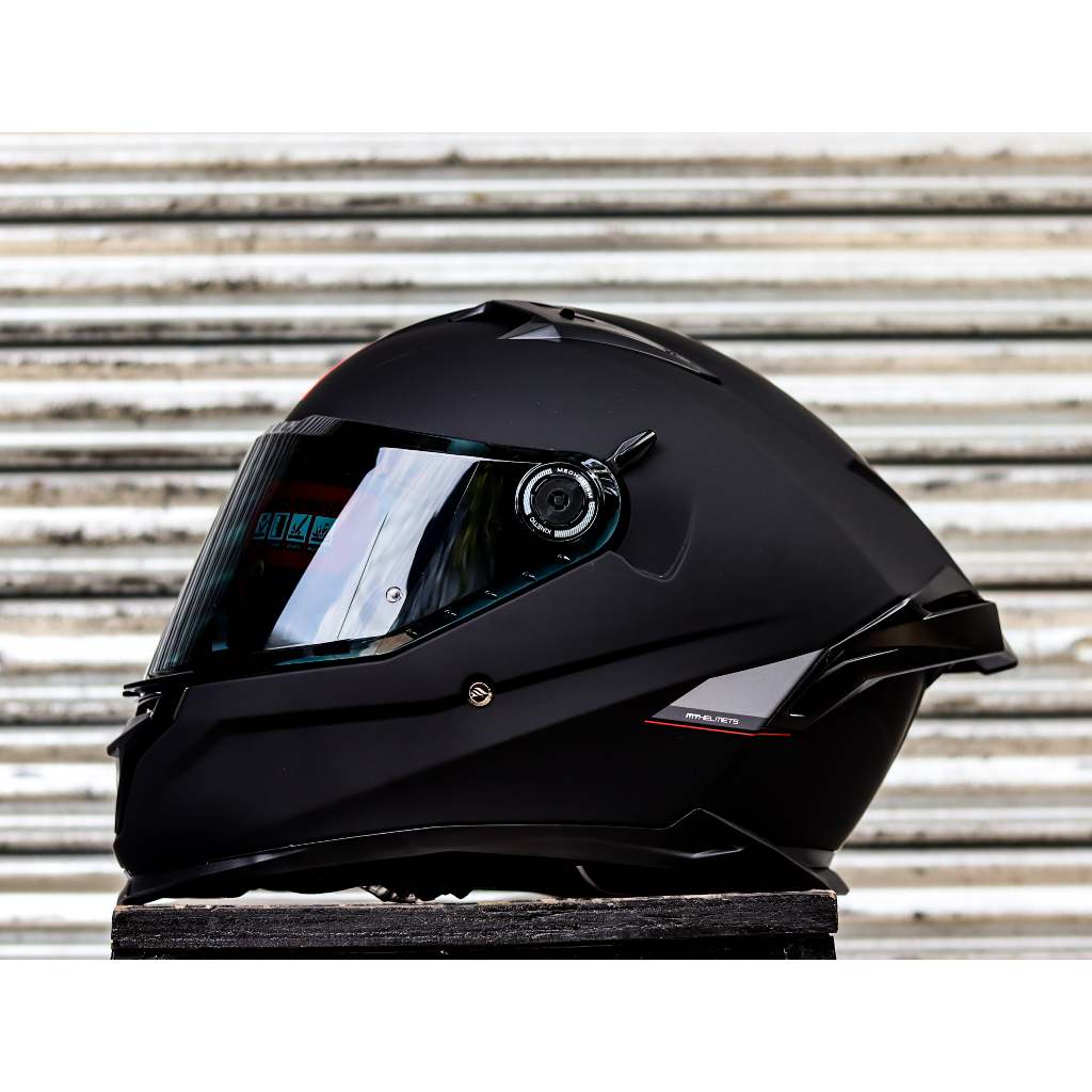 MT HELMET BRAKER PD 3001M S SOLID A1 MATTE BLACK DUAL VISOR WITH FREE CLEAR LENS | Shopee ...