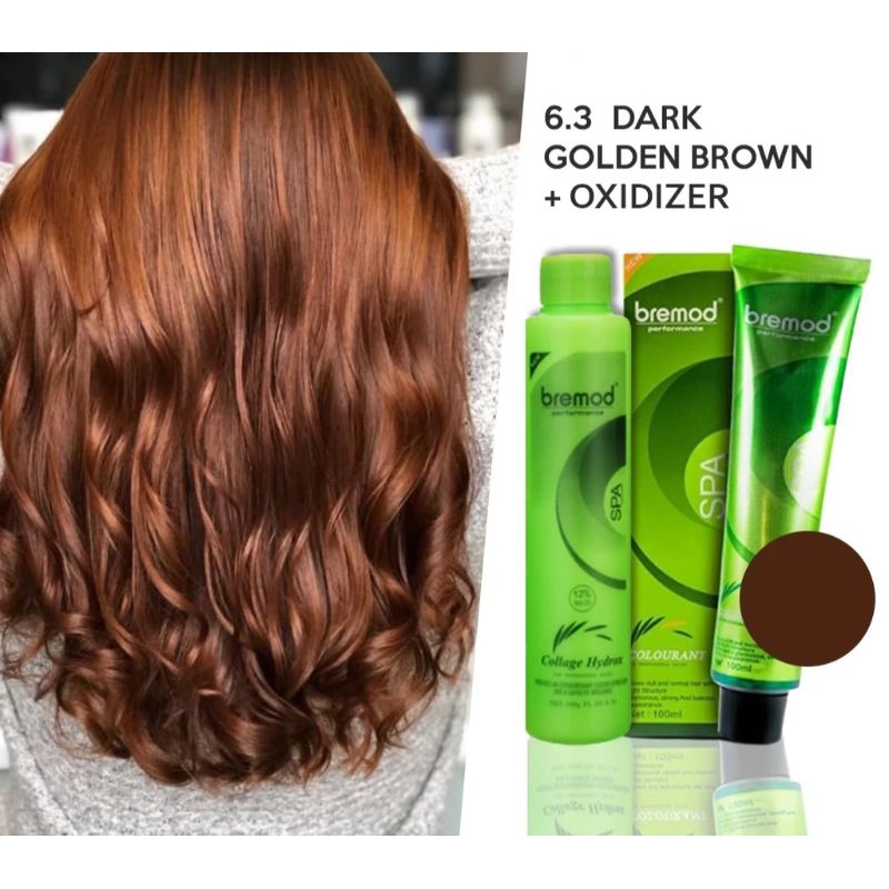 Bremod 6.3 dark golden brown plus oxidizer set | Shopee Philippines