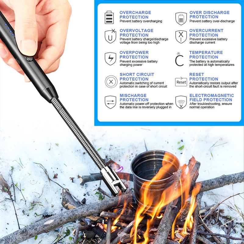 Fire Starters Candle Lighter Rechargeable Electric Arc Lighter ...