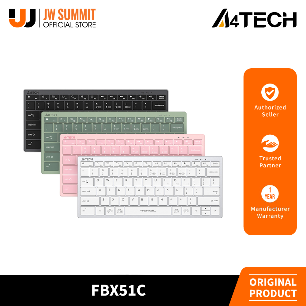 A4Tech FBX51C Bluetooth & 2.4G Wireless Dual Mode Rechargeable Keyboard | Shopee Philippines