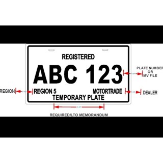 MOTORCYCLE TEMPORARY PLATE NUMBER GALVANIZED METAL PLATE | Shopee ...