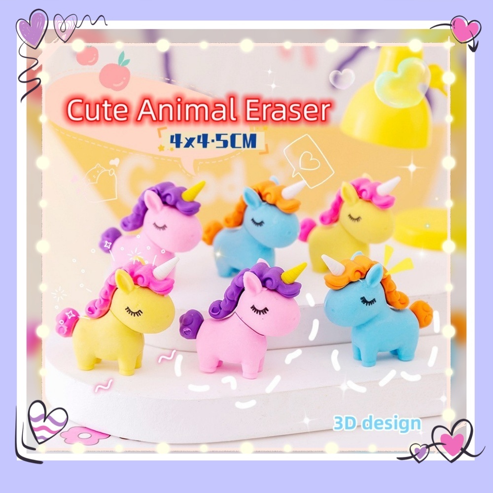Cute Mini Eraser 3D Correction Animal Cartoon School Supplies ...