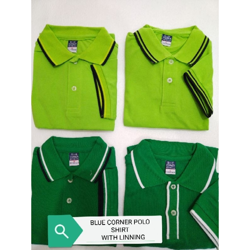 BLUE CORNER POLO SHIRT with linning | Shopee Philippines