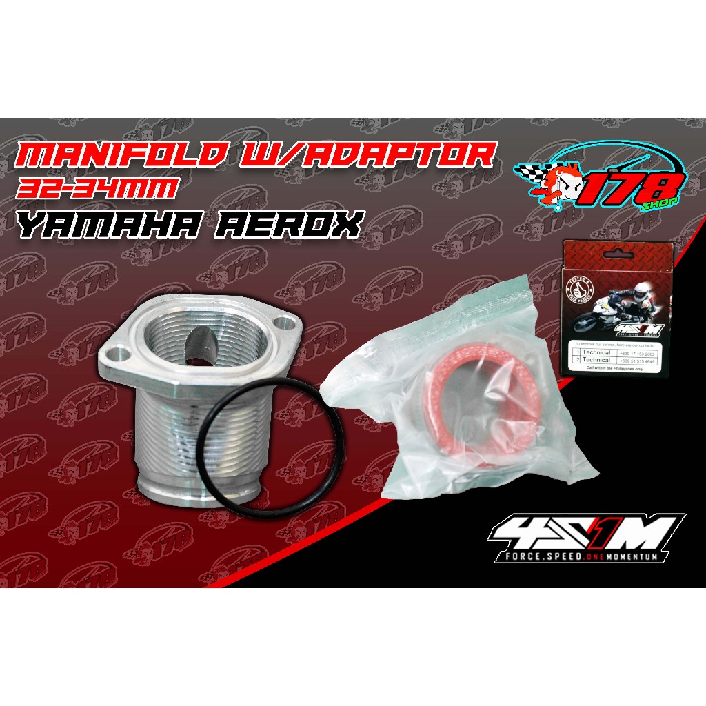 4s1m cnc throttle body manifold aerox/nmax v2 32mm-34mm | Shopee ...