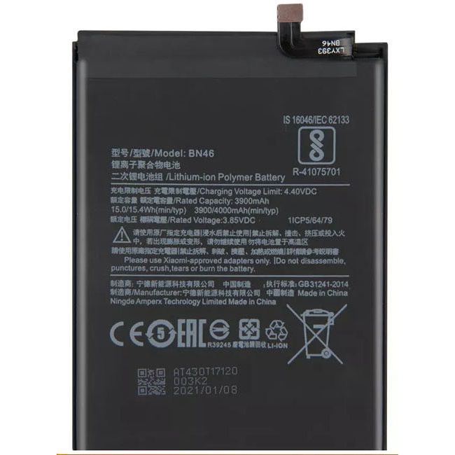 Xiaomi Redmi 7 Note 6 Note 8 Replacement Battery BN46 Battery | Shopee ...