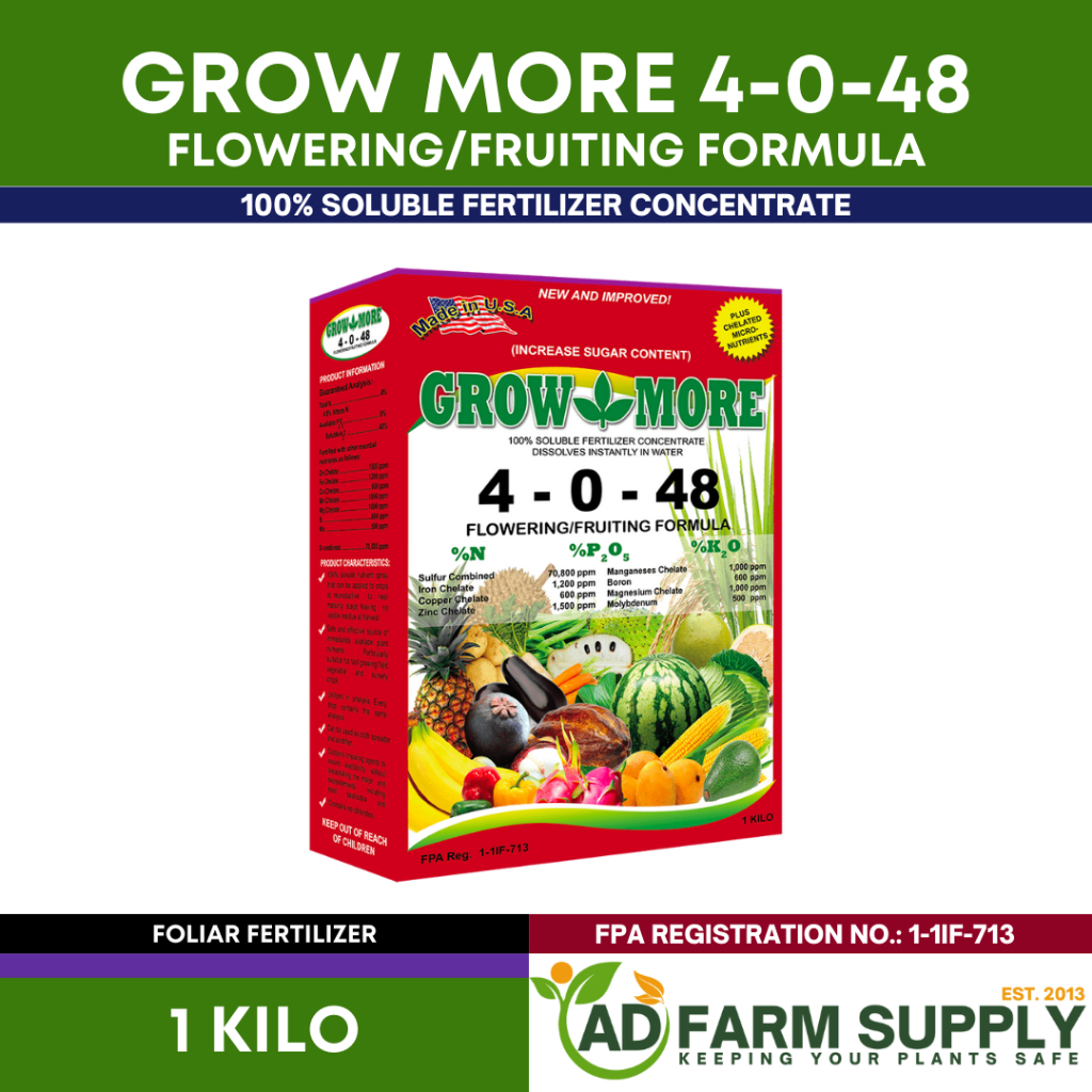 Grow More 4-0-48: Foliar Fertilizer Premium Flowering/Fruiting Formula ...