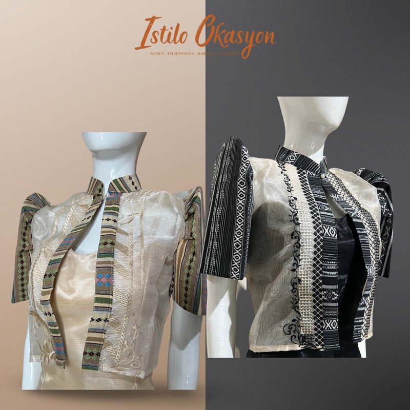 Filipiniana ETHNIC BOLERO w/ BURDA Chinese Collar & Embroidery - Modern ...