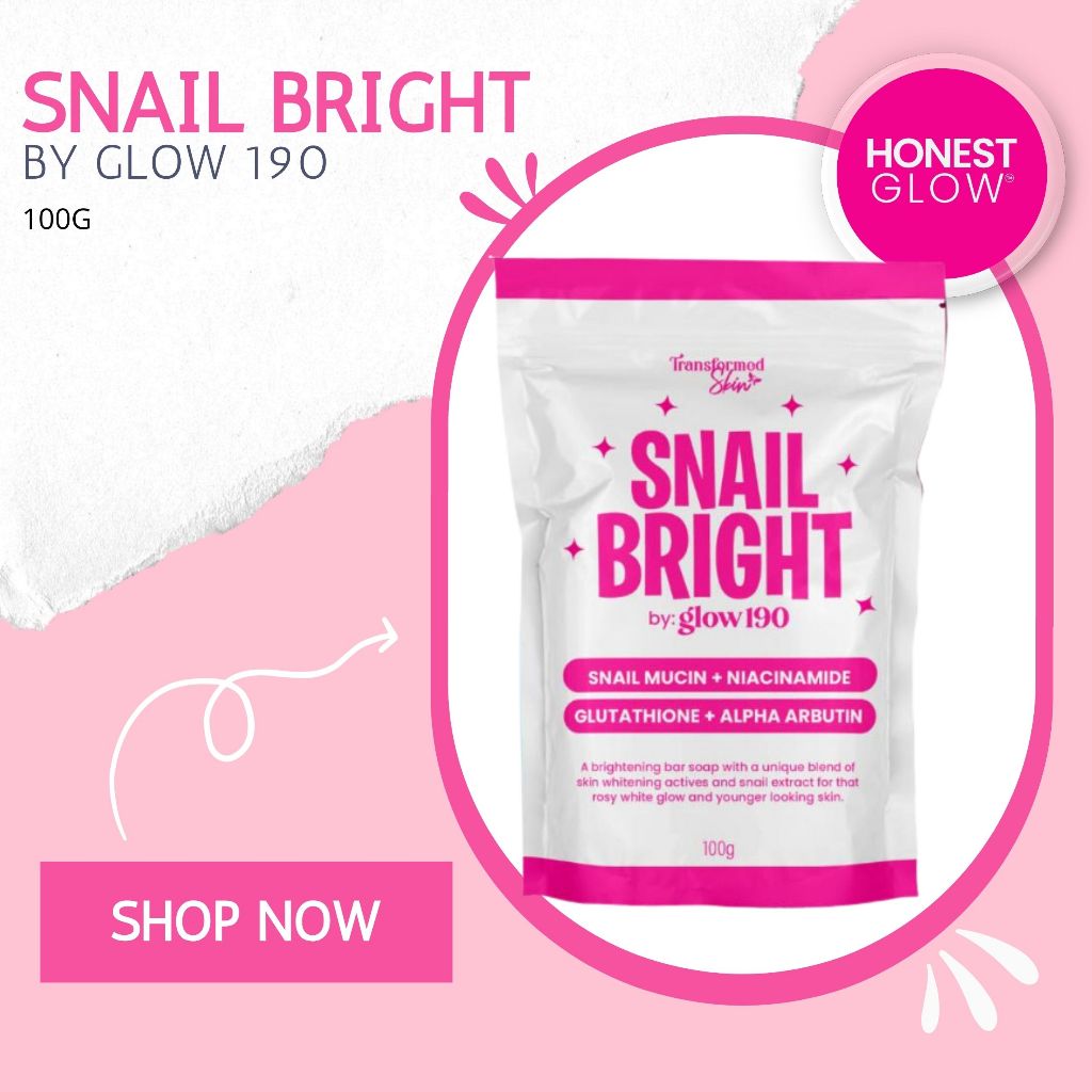 HonestGlow GLOW 190 SNAIL BRIGHT SOAP 100g 1 BAR | Snail Mucin ...
